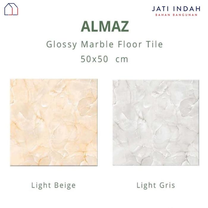 Jual Keramik Lantai Glossy Marble 50x50 cm Kita Almaz - Light Beige ...