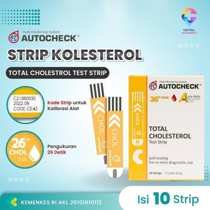 Jual Strip Kolestrol Autocheck / Total Cholestrol Strip Central ...