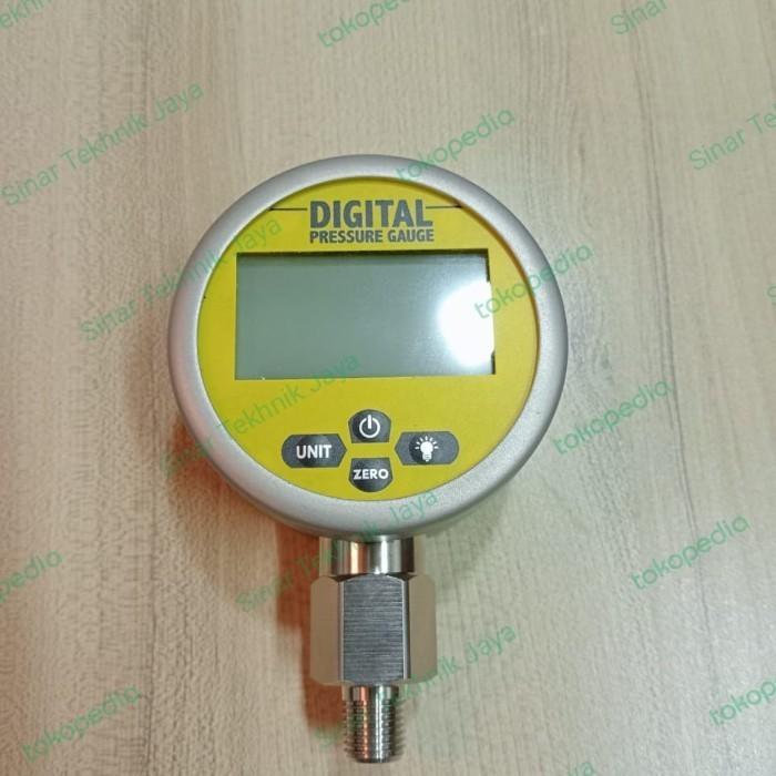 Jual vacuum digital pressure gauge 1/4" (-1 bar sampai + 1 bar) npt ...