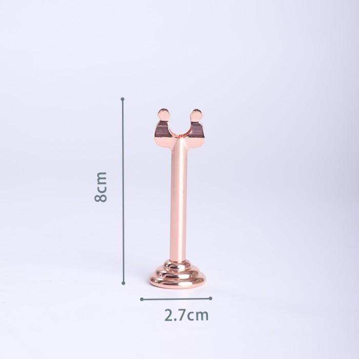 Jual Canggih U Shaped Table Number Menu Stand Card Holder emas ...