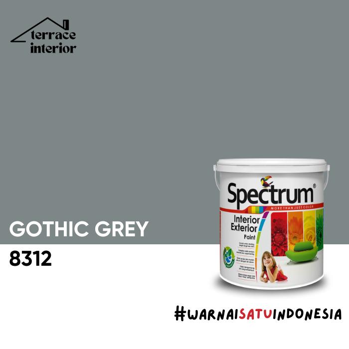 Jual Cat Tembok Spectrum Interior & Exterior Warna Abu 25 Kg - Gothic ...