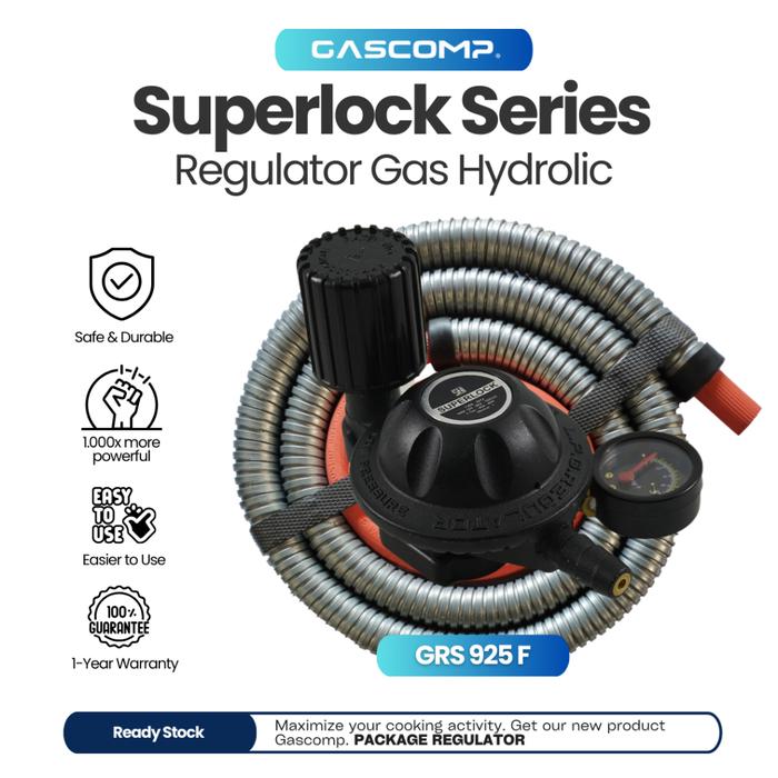 Jual GASCOMP Superlock Regulator Gas Low Pressure dengan Selang ...