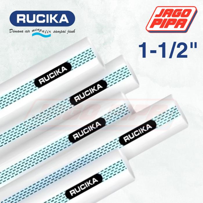 Promo Rucika Pipa AW 1-1/2 Inch PVC Air Bersih MOF Putih 4 Meter 1 1/2 ...