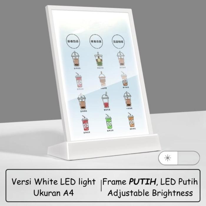 Jual WGM - Frame Bingkai Display Poster LED Lampu Akrilik LED Menu ...
