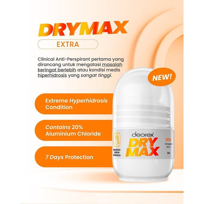 Jual DEOREX DryMax AntiPerspirant Deodorant Roll on 30ml Solusi ...