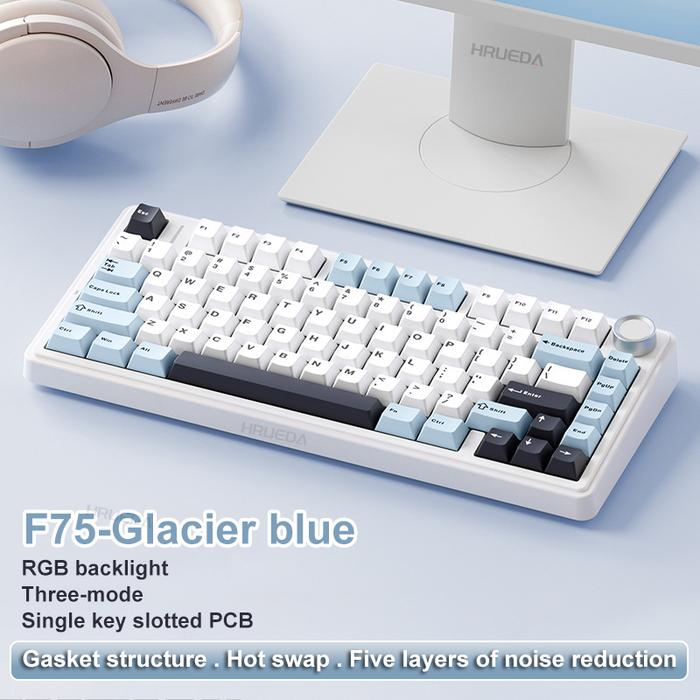 Jual NEW AULA F75 wireless Mechanical Keyboard Reaper Axis Gamer ...