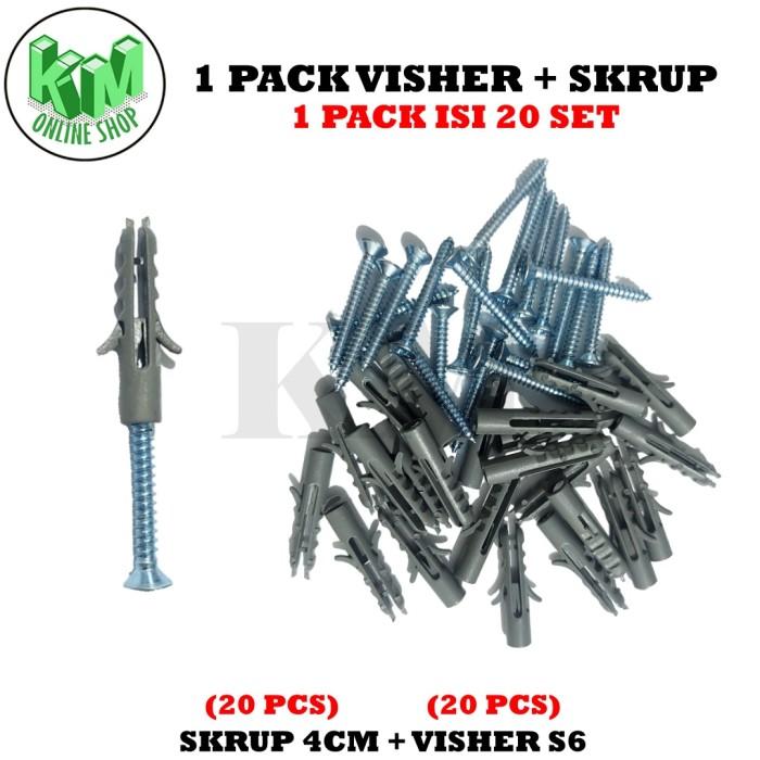 Promo Skrup Sekrup Set Spiser piser 4CM Tembok Screw Dinding - Jakarta ...