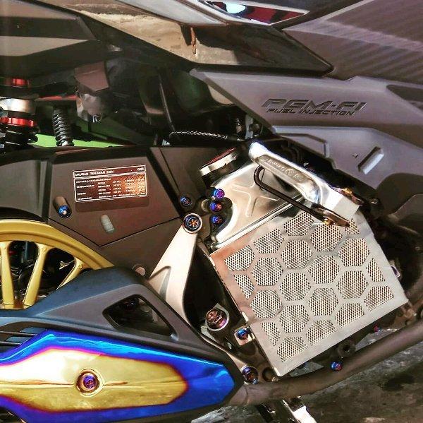 Jual cover radiator vario 125 dan 150 custom bahan stainless ...