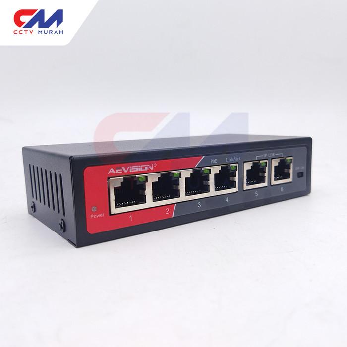 Jual Poe Switch Hub Poe 4+2 Port / Poe Switch 4 Port 100% Original ...