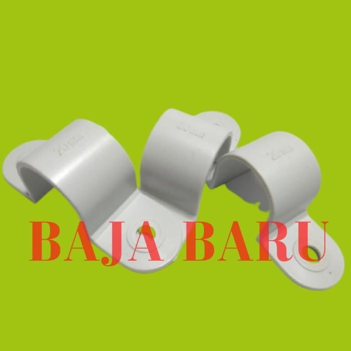 Jual CLIPSAL KLEM PIPA CONDUIT 20MM PUTIH / CLAMP PIPA LISTRIK 20 MM ...