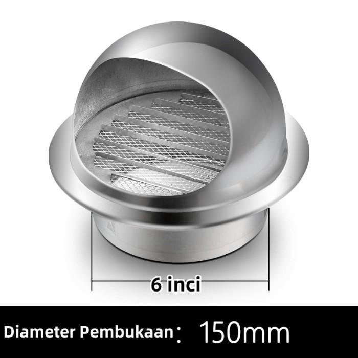 Jual Grill Inline Duct Fan Booster Exhaust Blower Air Vent Cap - 150mm ...