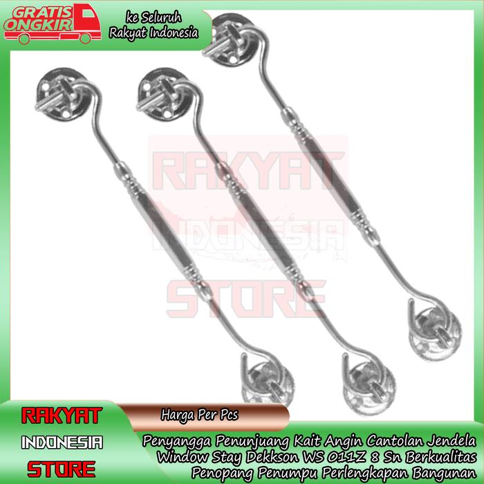 Jual Dekkson Ws 011z 8” Sn Window Stay Penyangga Kait Angin Jendela ...
