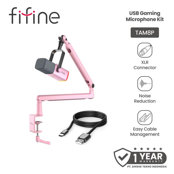 Promo Fifine USB Microphone for Live Recording Studio Microphone RGB ...