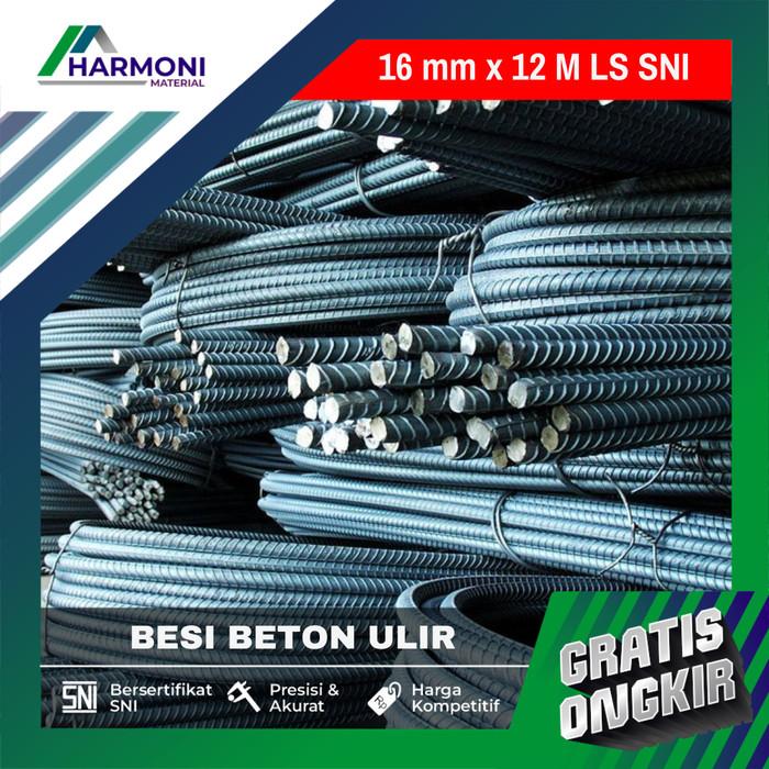 Jual Besi Beton Ulir 16 mm Panjang 12 Meter Merek LS SNI Plain Bar ...