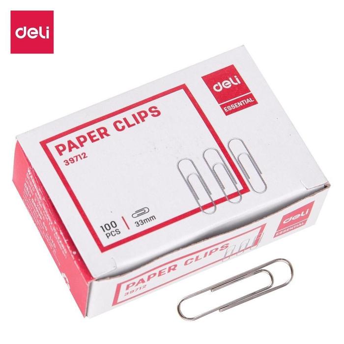 Jual Paper Clip / Klip Kertas File DELI E39712 No. 5 Silver Polos ...