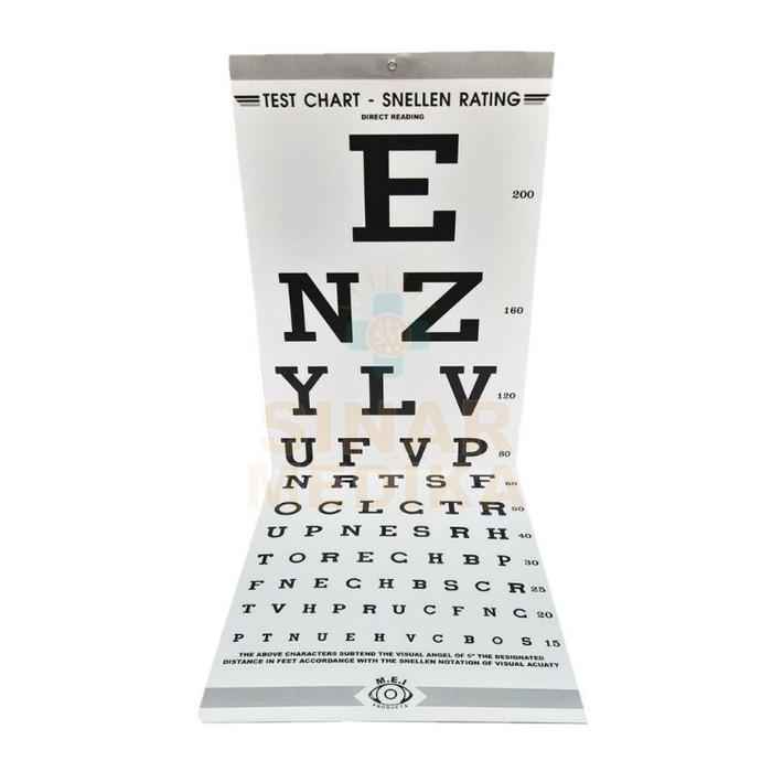 Jual SNELLEN CHART . TES MATA BACA DINDING . POSTER PEMERIKSAAN VISUS ...