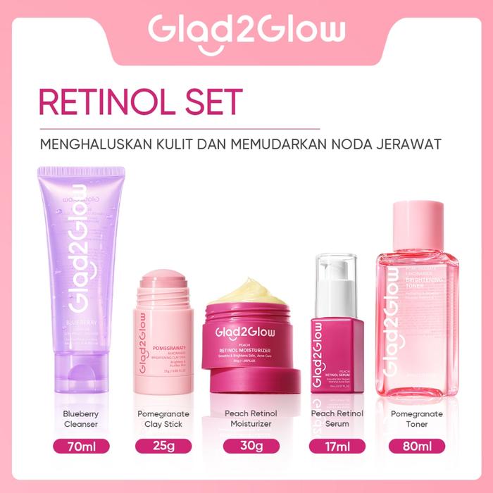 Promo 【SALE】 SPECIAL BUNDLE 5in1 Glad2Glow 5pcs Paket Skincare ...