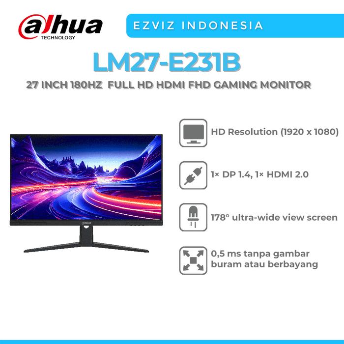 Jual DAHUA LM27-E231B 27 INCH 180HZ FULL HD HDMI FHD GAMING MONITOR - Jakarta Utara ...