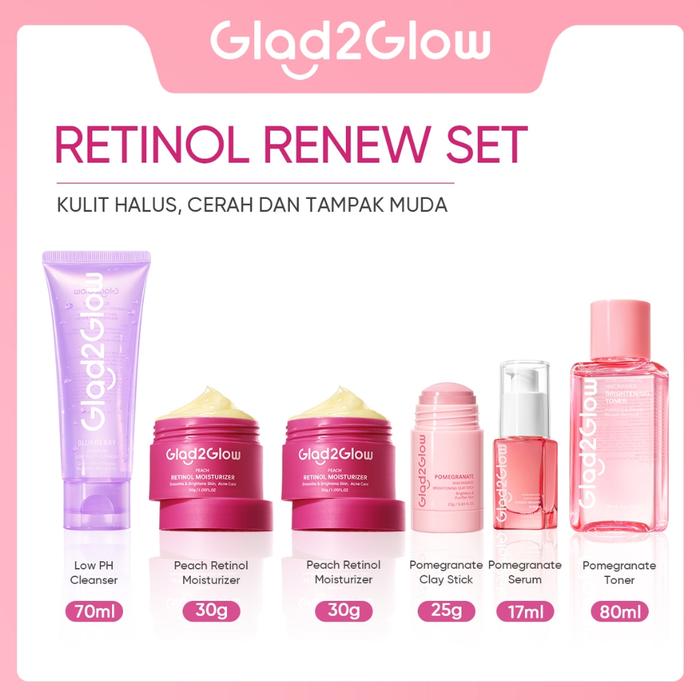 Jual 【SALE】 Glad2Glow Day&Night 6in1 Renew Set -Brightening toner ...
