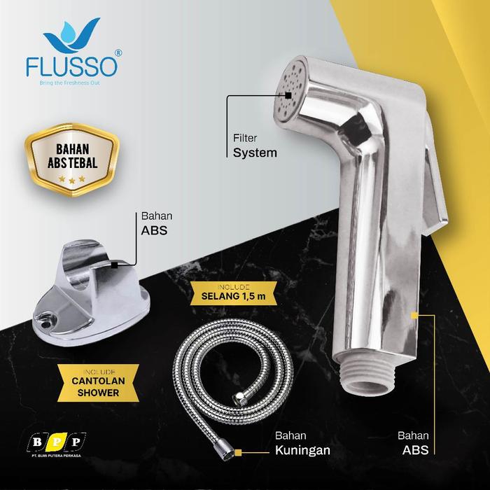 Jual Shower Closet Set Selang 150cm Drat 1/2 Stainless Fullset Premium ...