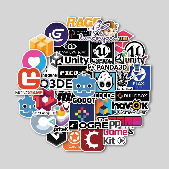 Promo STICKER PACK GAME ENGINE BRAND LOGO | STICKER TUMBLER | STIKER ...