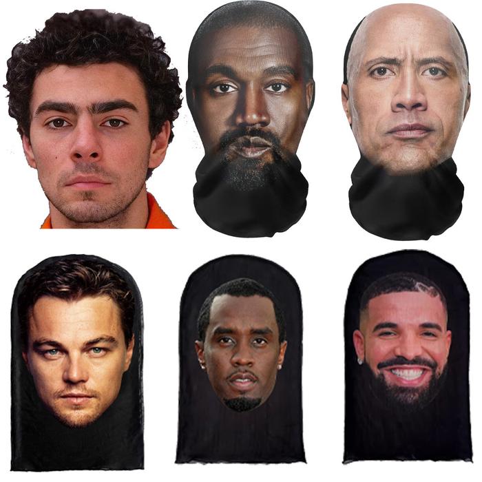 Jual 3D Printed Luigi Puff Daddy Mask Elastic Mesh Full Face Mask for ...