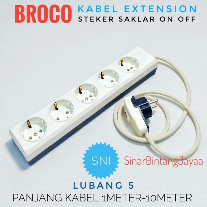 Jual BROCO Kabel Extension Lubang 2-6 Steker + Saklar ON-OFF (SNI) 1 ...