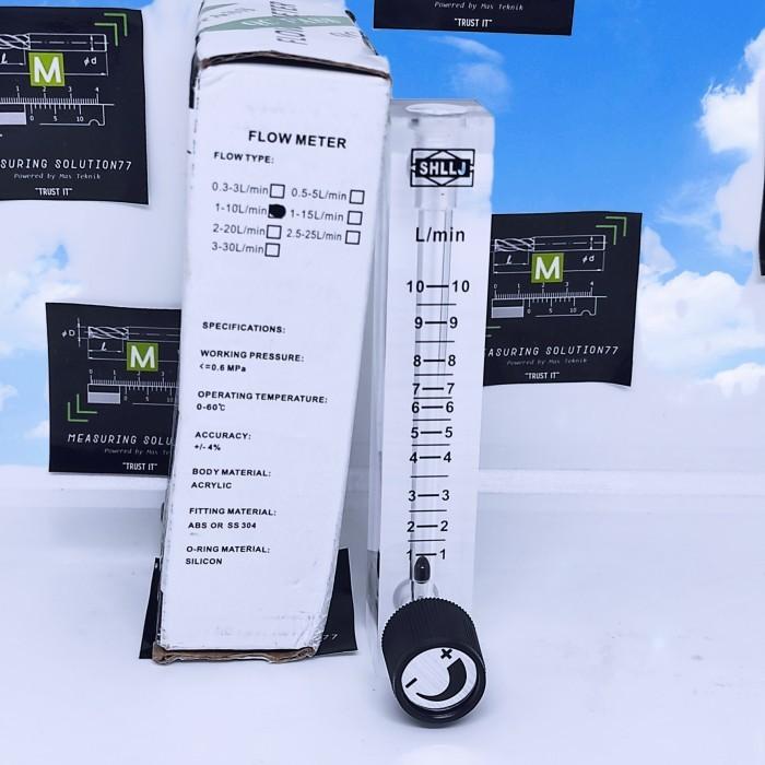 Jual . rotameter Flow Meter Udara Oksigen 0-10 LpM flowmeter rota meter ...