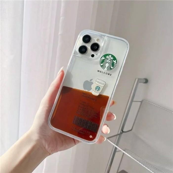 Promo CASE LIQUID STARBUCKS 3D FOR IPHONE 11 12 PLUS PRO MAX GELAS ...