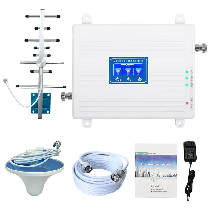Jual 850 1900 1700Mhz4G Mobile Signal Booster 3-Band 2 3 4G Mobile ...