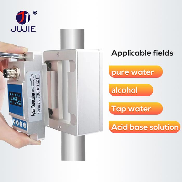 Jual Clamp Type Ultrasonic Flowmeter Water Diesel Fuel Digital Flowmeter 4-20mA RS485 Modbus for ...