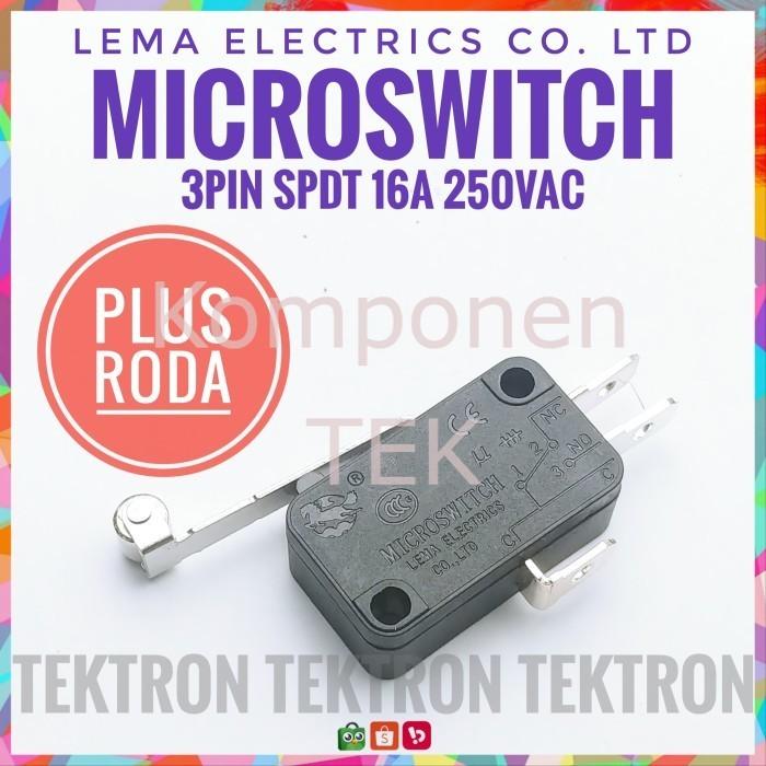 Jual MICROSWITCH 3PIN SPDT 16A 250VAC KW7-2 MICRO SWITCH RODA PANJANG - Kota Bandung ...