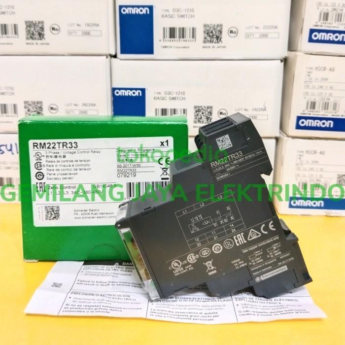 Jual SCHNEIDER RM22TR33 VOLTAGE CONTROL RELAY 3 PHASE RELAY PROTEKSI ...