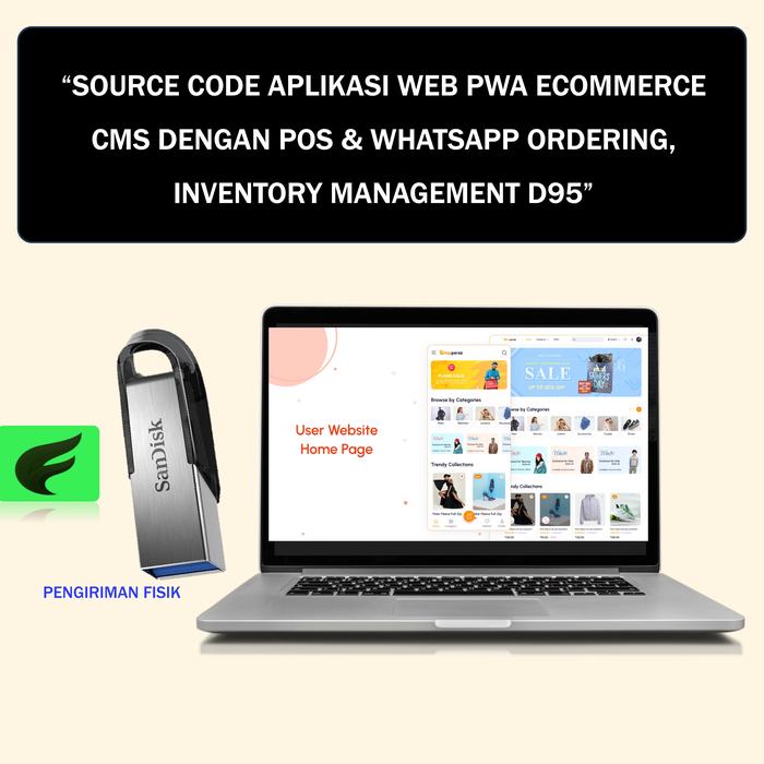 Promo SOURCE CODE APLIKASI WEB PWA ECOMMERCE CMS DENGAN POS & WHATSAPP ORDERING, INVENTORY ...