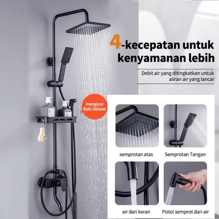 Jual Sus34 Shower Set Kamar Mandi Rain Shower + Keran Cabang - Paket ...