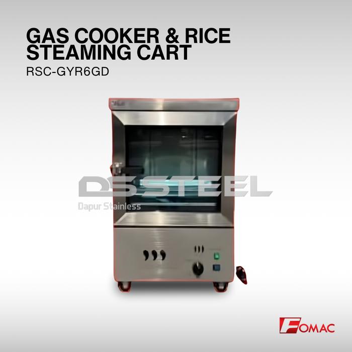 Jual Fomac Rice Steaming Cart RSC-GYR6GD 6 Susun Mesin Pemasak Nasi ...