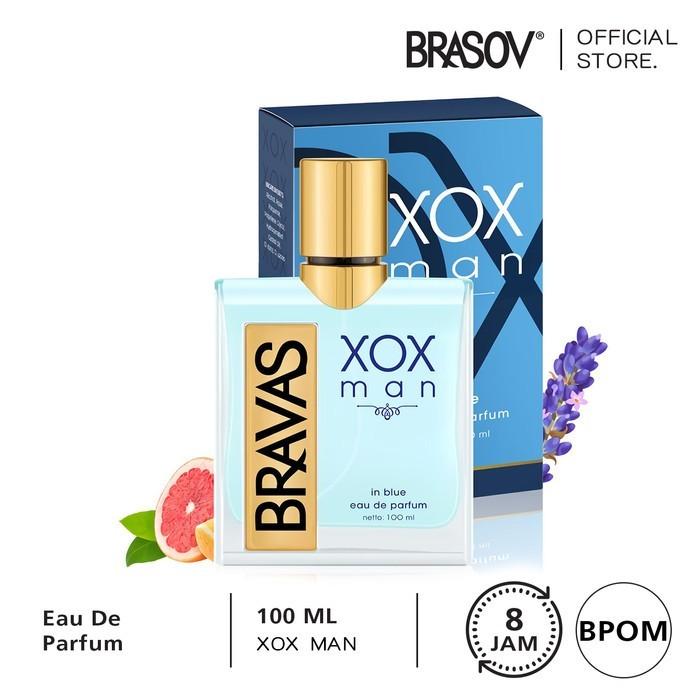 Jual BRAVAS Parfum Pria 100 ML Perfume Halal EDP XOX Man Hitam Biru Ori ...