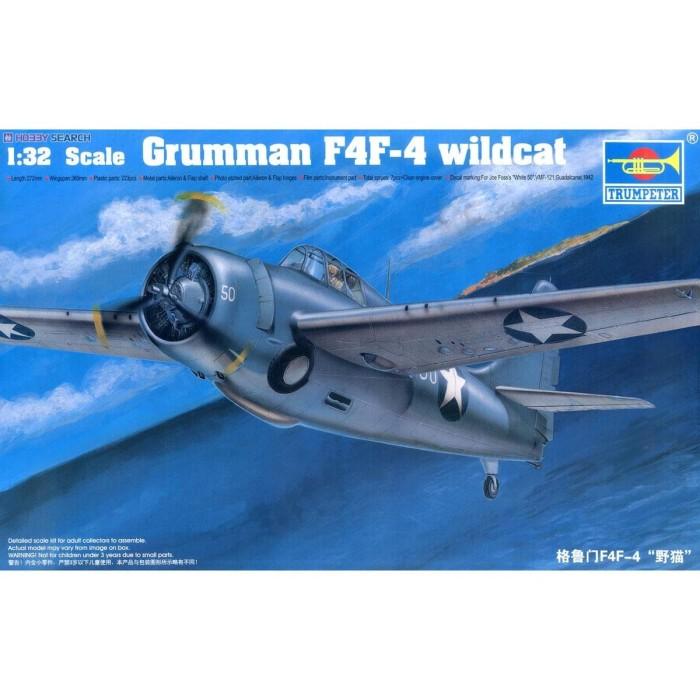Jual pesawat uss grumman F4F-4 Wildcat 1/32 model kit trumpeter - Kota ...