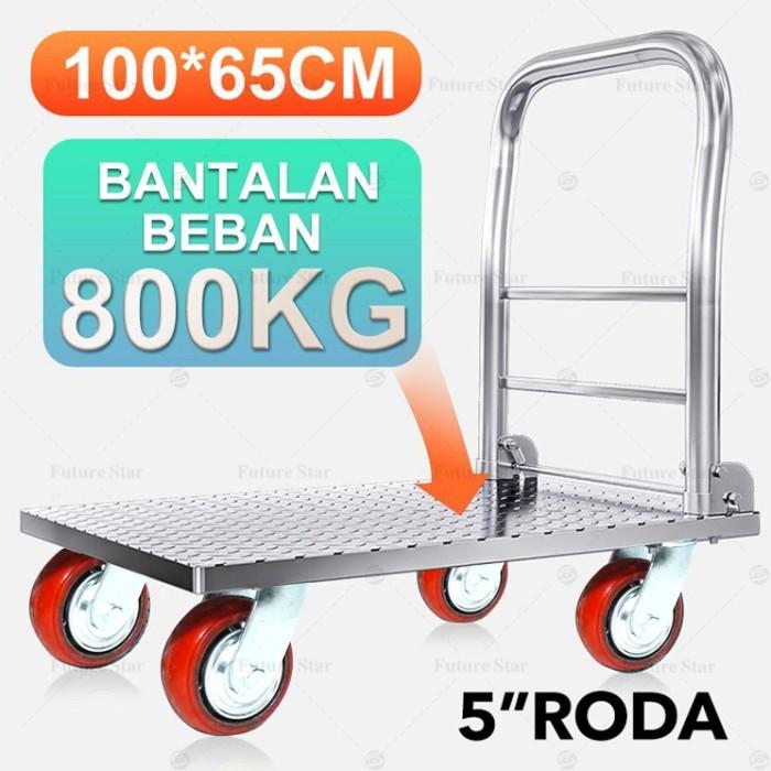 Promo Troli Baja Lipat Barang Hand Truck Flatbed Dolly Trolley Besi ...