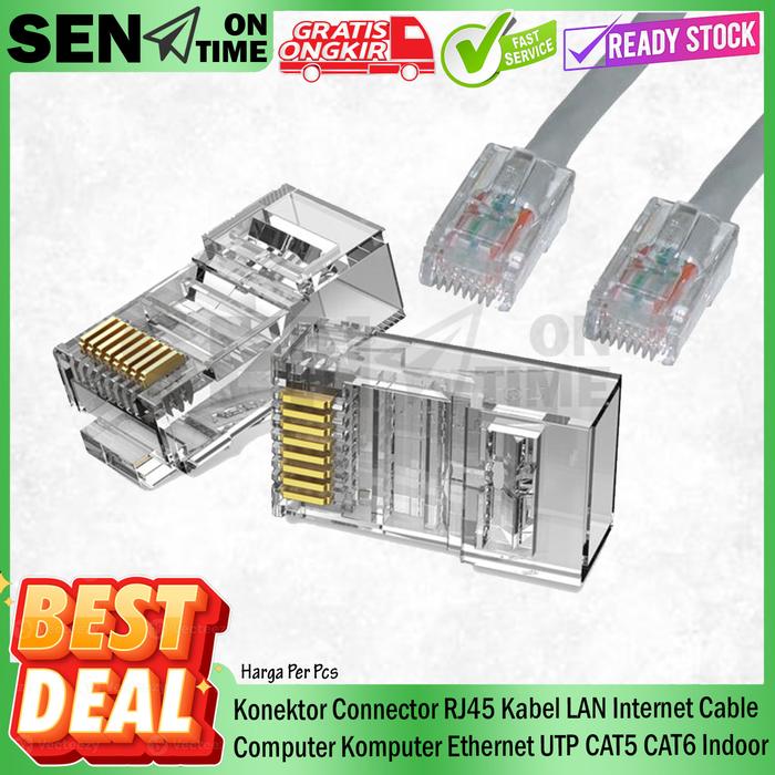 Jual Connector RJ45 Spectra LAN Konektor Internet Ethernet Cable Kabel ...
