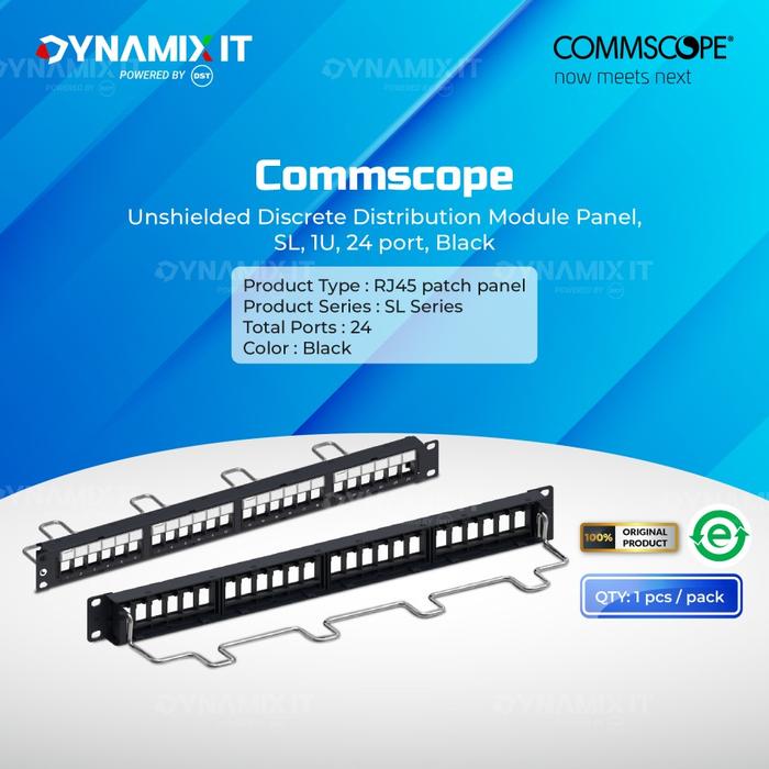 Promo COMMSCOPE Patch Panel 24 Port with 24pcs Cat.6 SL Series Modular ...