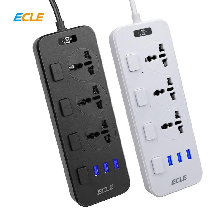Jual ECLE Power Strip Stop Kontak 3 Power Socket 3 Smart USB Port - Kab. Tangerang - herlinda21 ...