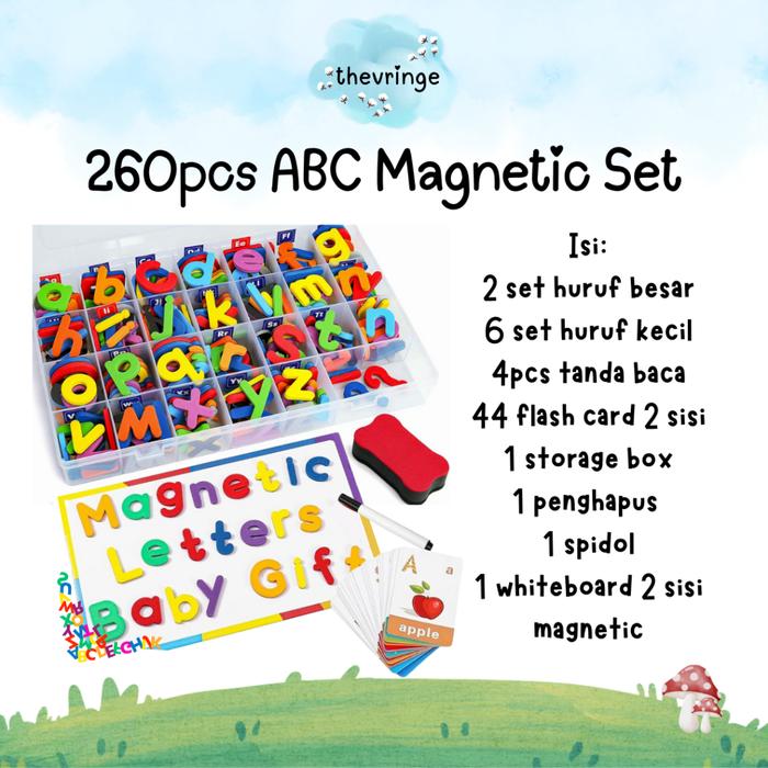 Jual MONTESSORI Eva Foam Magnetic Movable Alphabet Lowercase Uppercase ...
