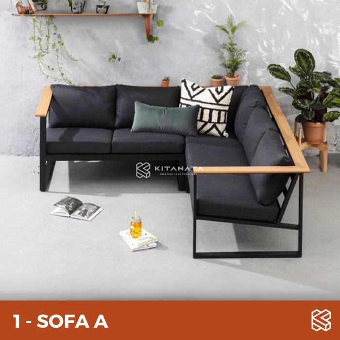 Promo Kursi Sofa Retro Scandinavian // Sofa Besi Kayu // Sofa Bed Murah ...