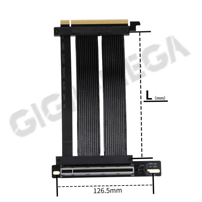 Jual Right angle PCIE 5.0 Riser Cable Future Proof for Gen 5 GPU ...