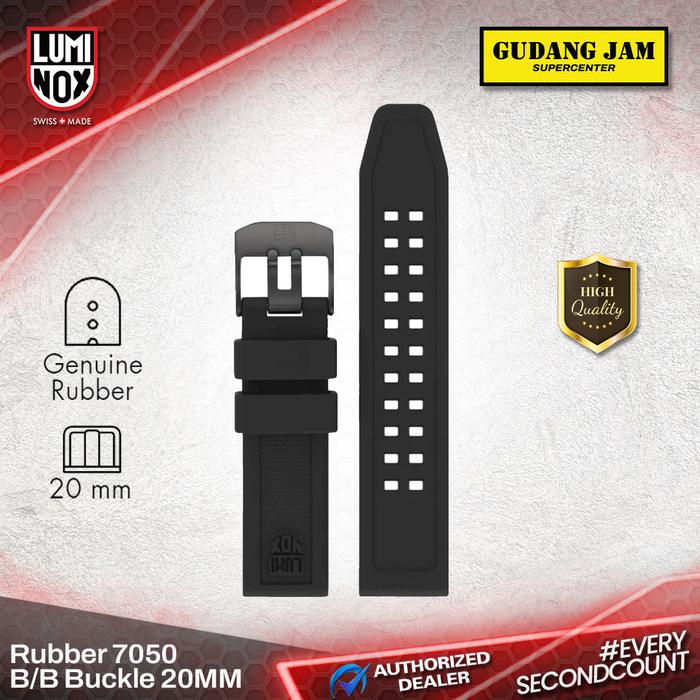Promo Luminox Strap Tali Jam Tagan Rubber 7050 Black/Black Buckle 20 mm ...