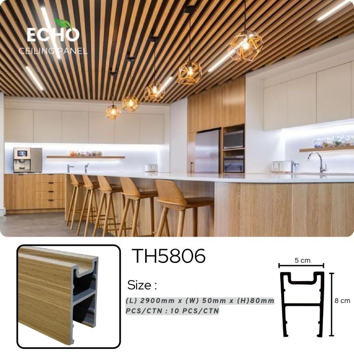 Jual ECHO Ceiling Panel 5cm / PVC Plafon 2.9m Click on Motif Kayu ...