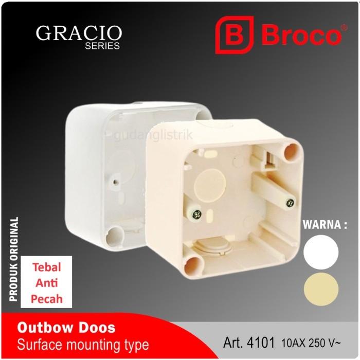 Jual STOP KONTAK BROCO GRACIO 4101-53SD & OUTBOW DUS SAKLAR - Putih ...