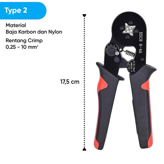 Jual Tang Crimping Skun Ferrule Tool Press Kawat Kabel Listrik Square ...
