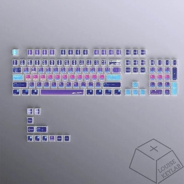 Promo Keycap Double-layer Crystal Two-Tone 3D MDA Profile 115 key set ...